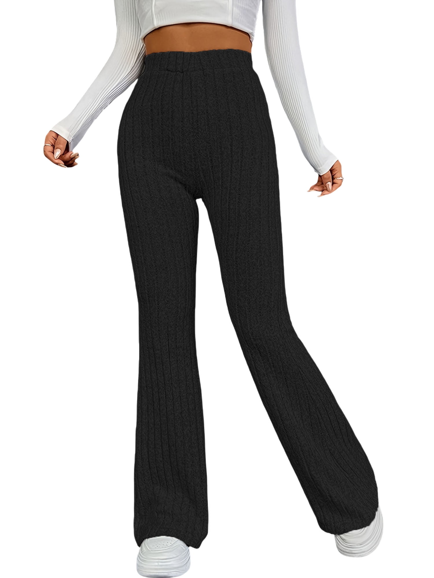 Niuer Women Palazzo Pants Wide Leg Flare Pant High Waist Bell Bottom