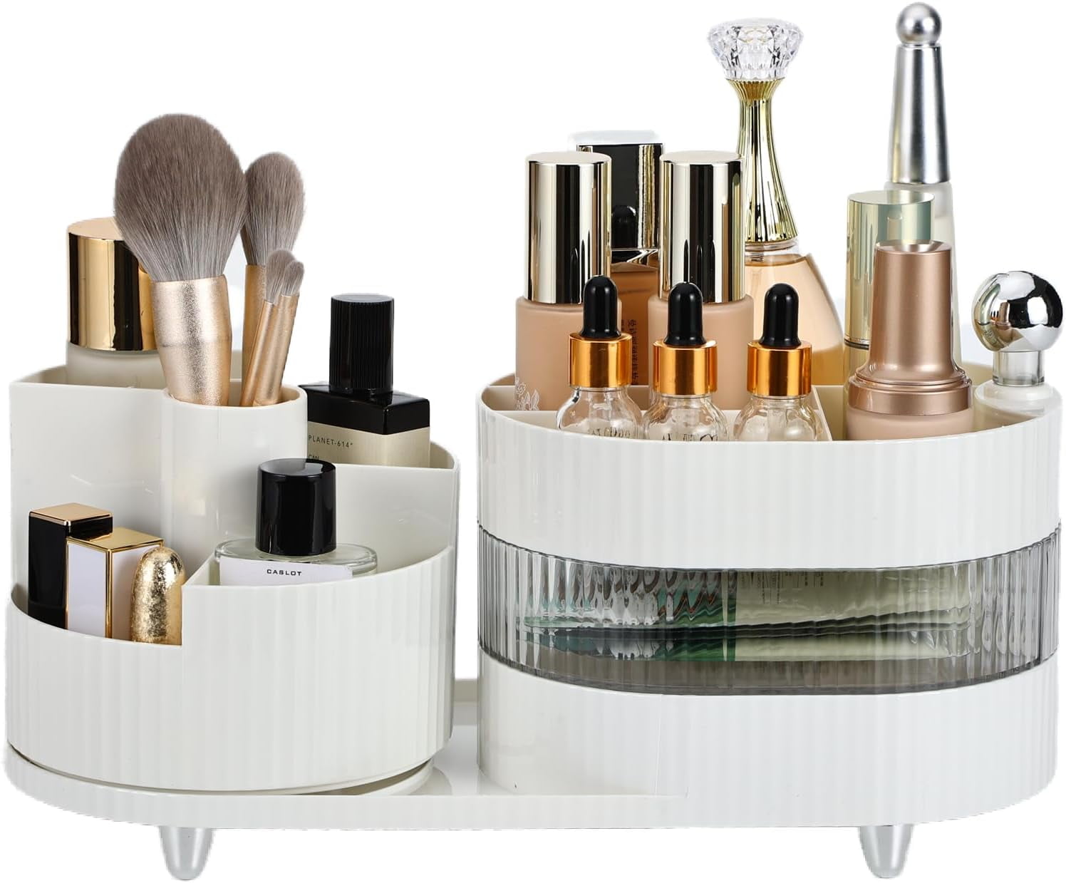 Niulife 2024 New Makeup Organiser,360 Make Up Organiser with 3 Layer ...