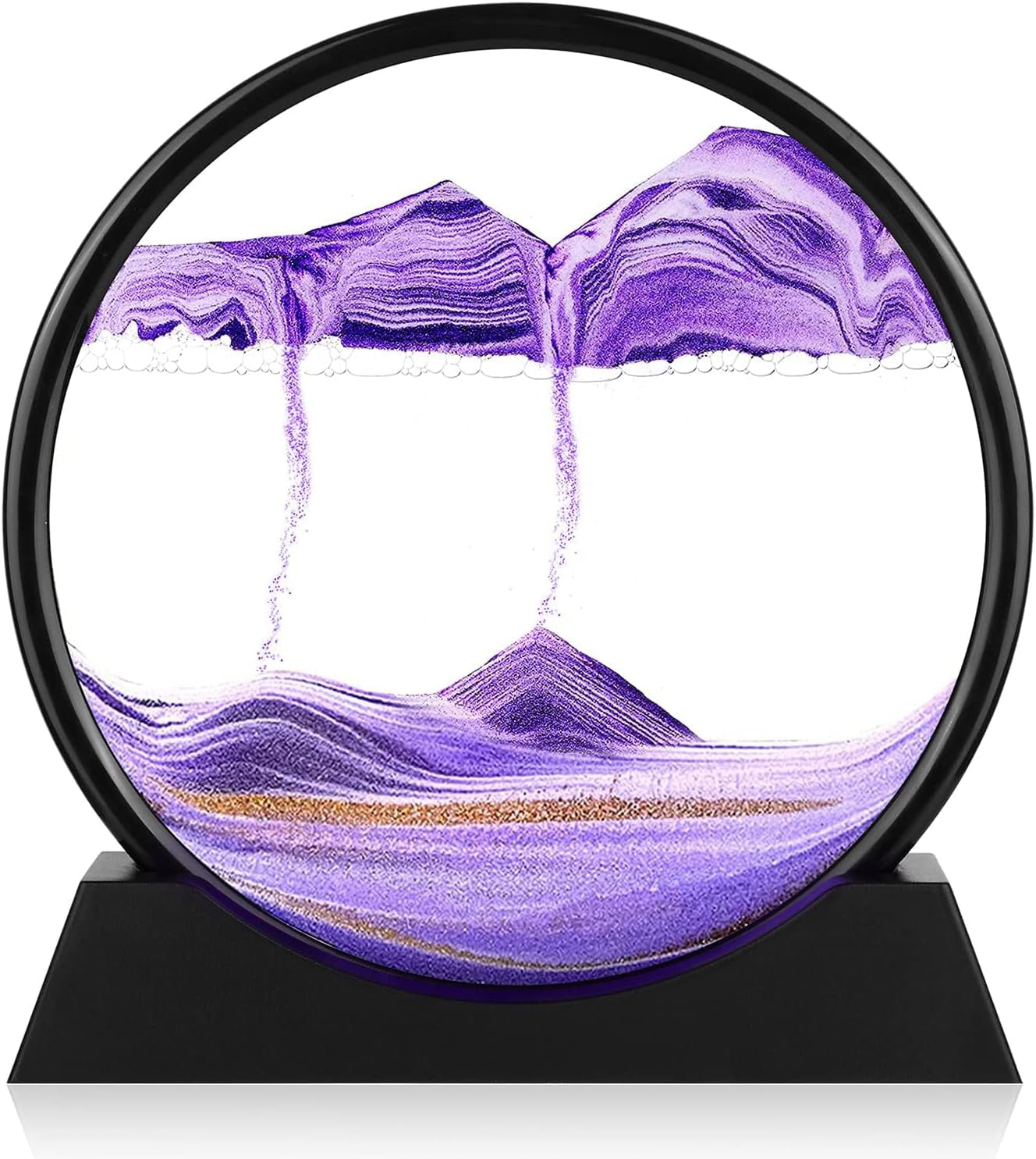 Niulife 7inch Moving Sand Art Liquid Motion,3D Deep Sea Sandscape Color ...