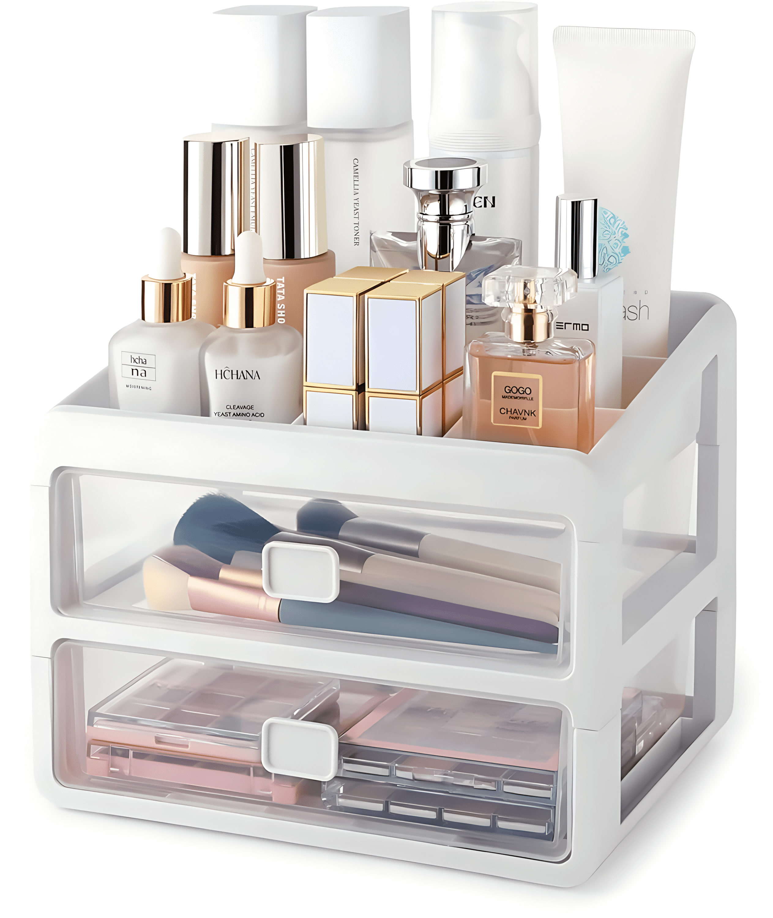 Niulife Makeup Organizer for Vanity, Cosmetic Display Cases, Bedroom ...