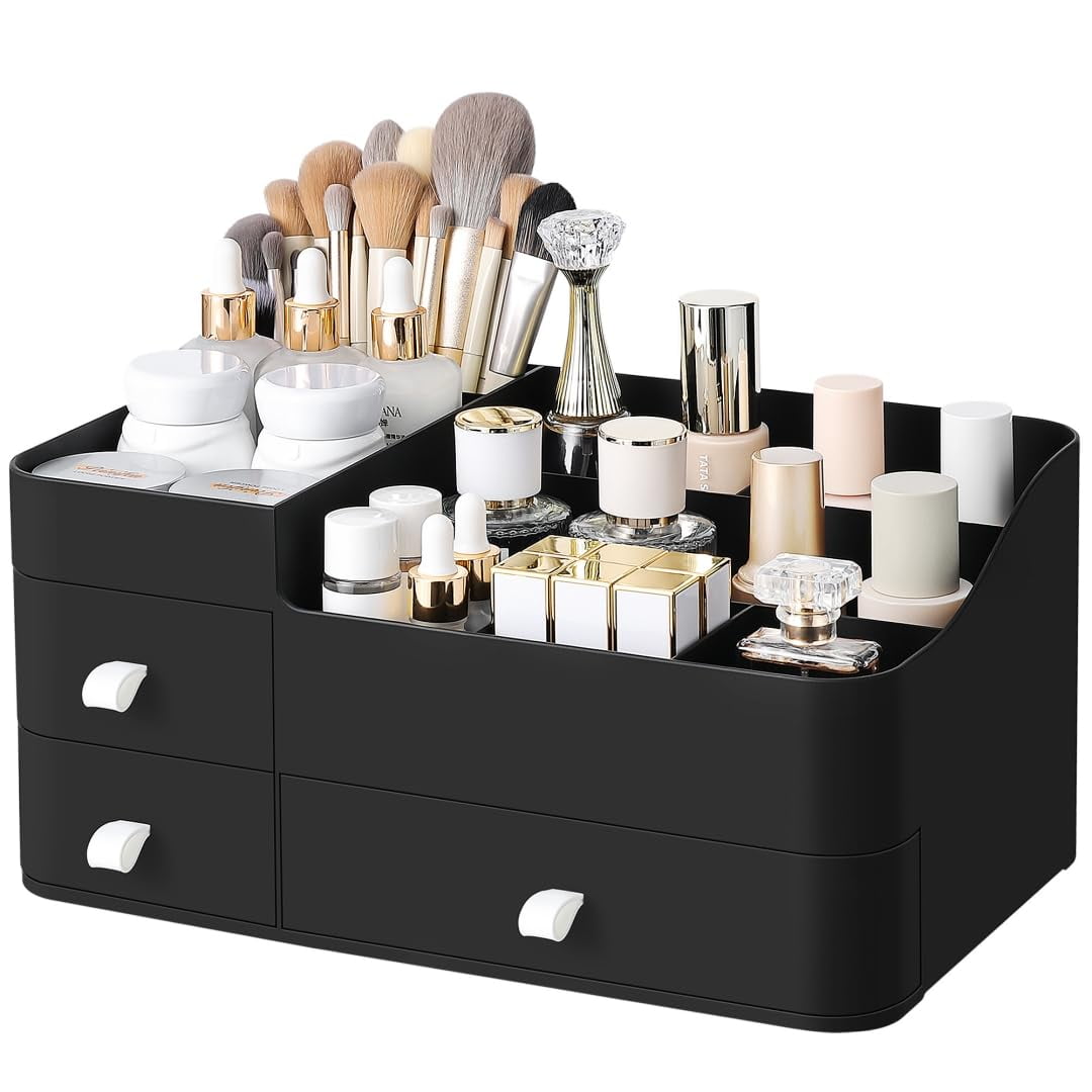 Niulife Makeup Organizer With Drawers,Large Countertop Storage for ...