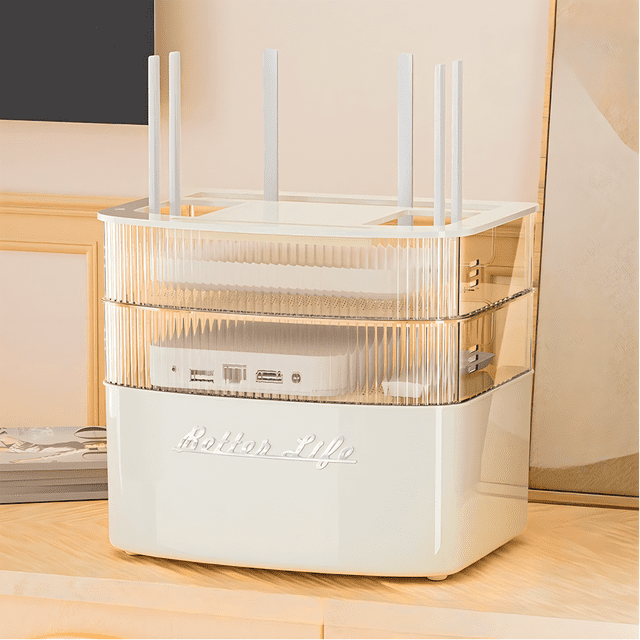Niulife WiFi Router Storage Box, WiFi Cabinet to Hide Router and Modem ...
