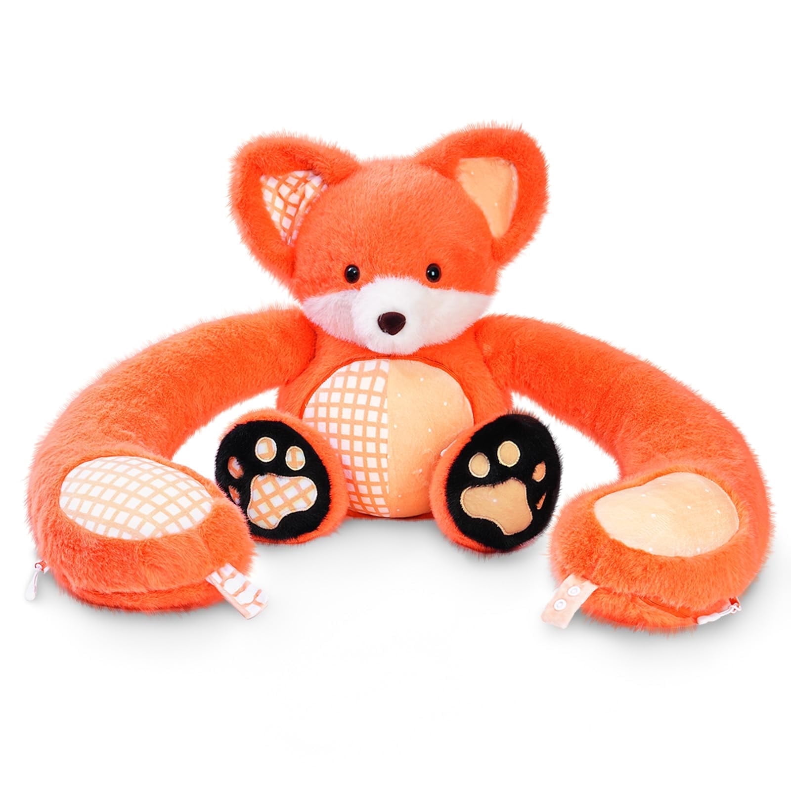 Niuniu Daddy Warmies Fox Weighted Stuffed Animal 4 lbs Microwavable ...