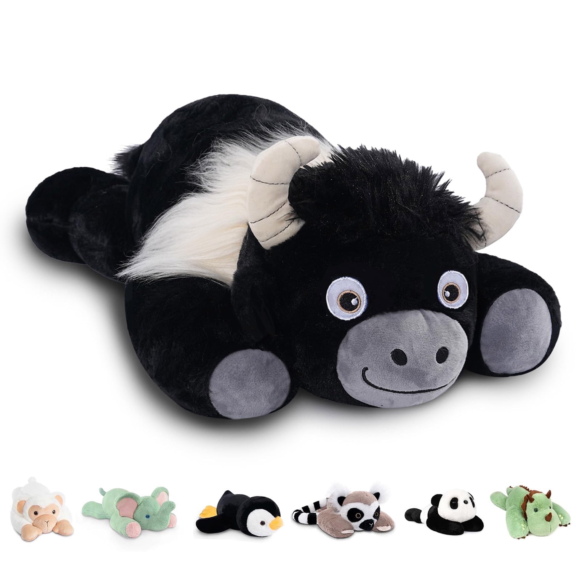 Niuniu Daddy Weighted Highland Cow Stuffed Animals- 20" Giant Weighted ...