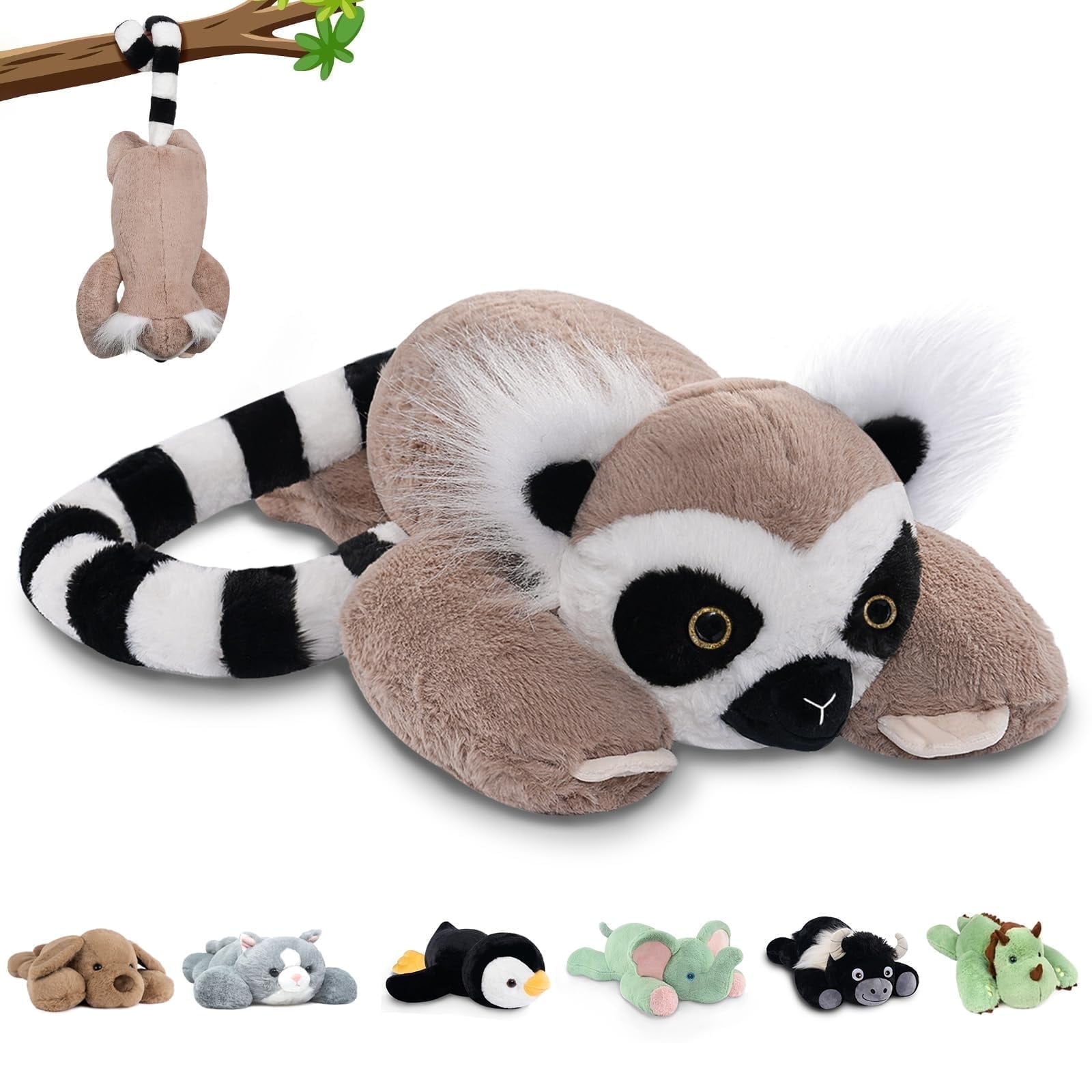 Niuniu Daddy Weighted Lemur Stuffed Animal- 20"Large Cute Plush Toys 3. ...