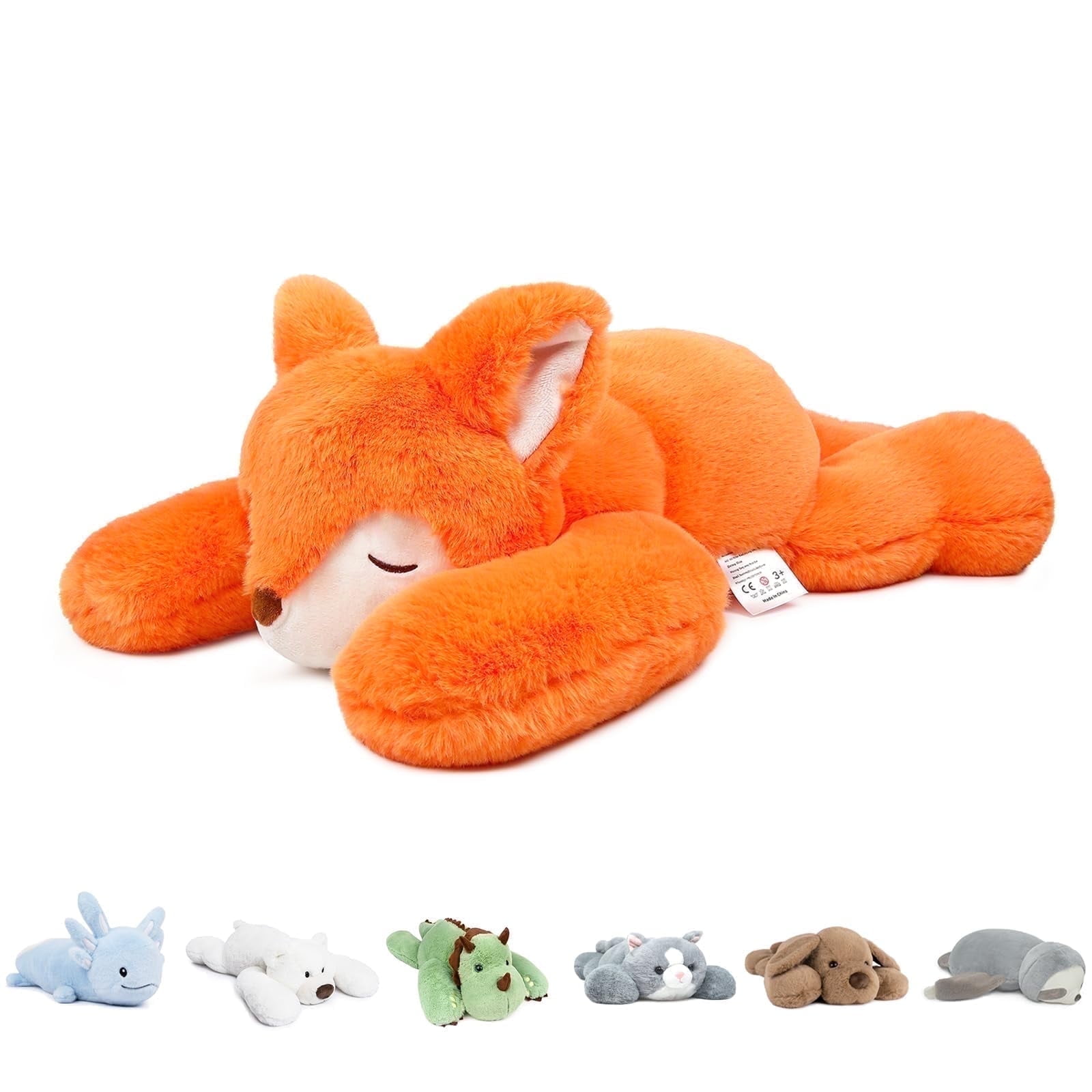 Niuniu Daddy 20"Weighted Fox Stuffed Animals 3.3lbs-Super Soft Giant ...