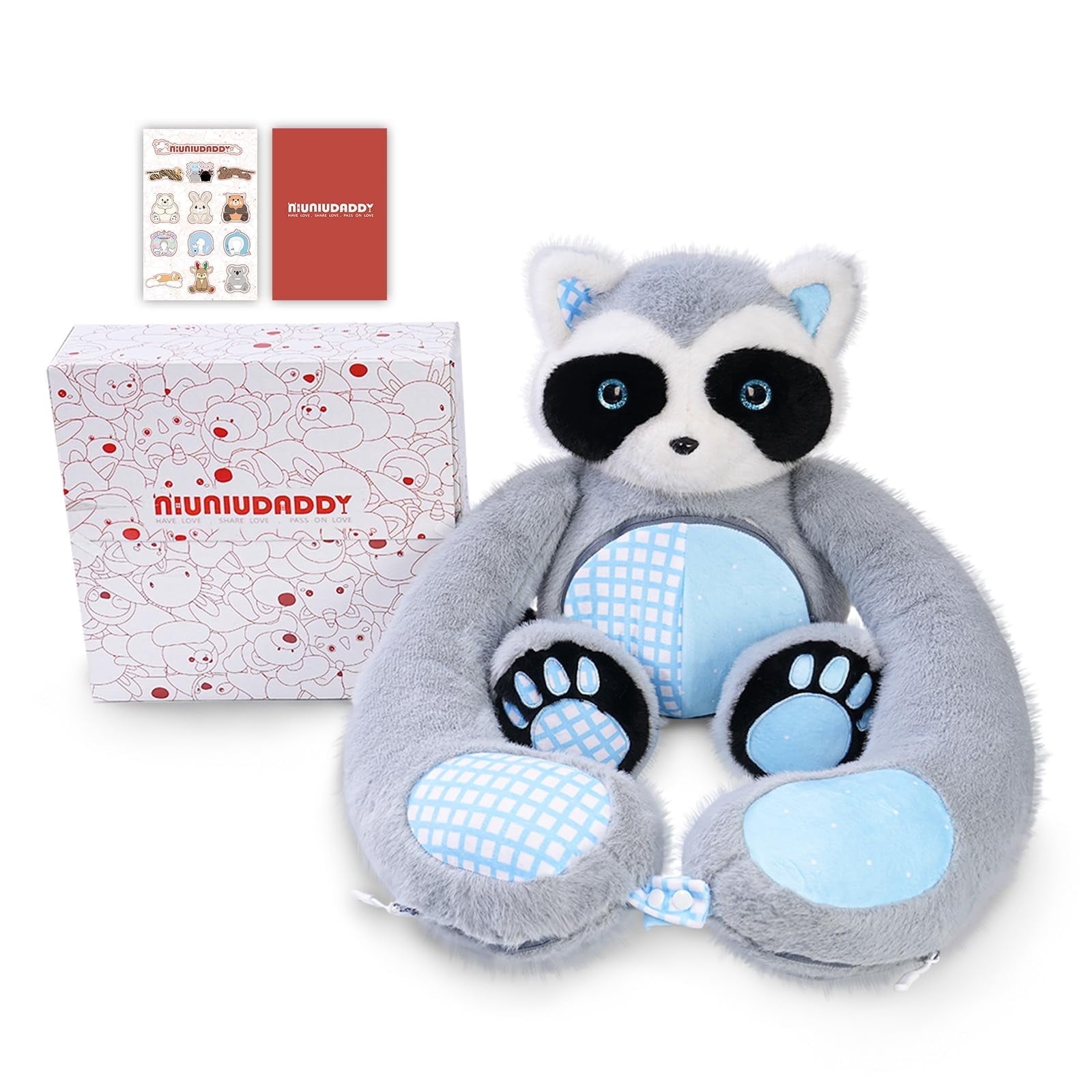 Niuniu Daddy Warmies Raccoon Weighted Stuffed Animal, 4 lbs ...
