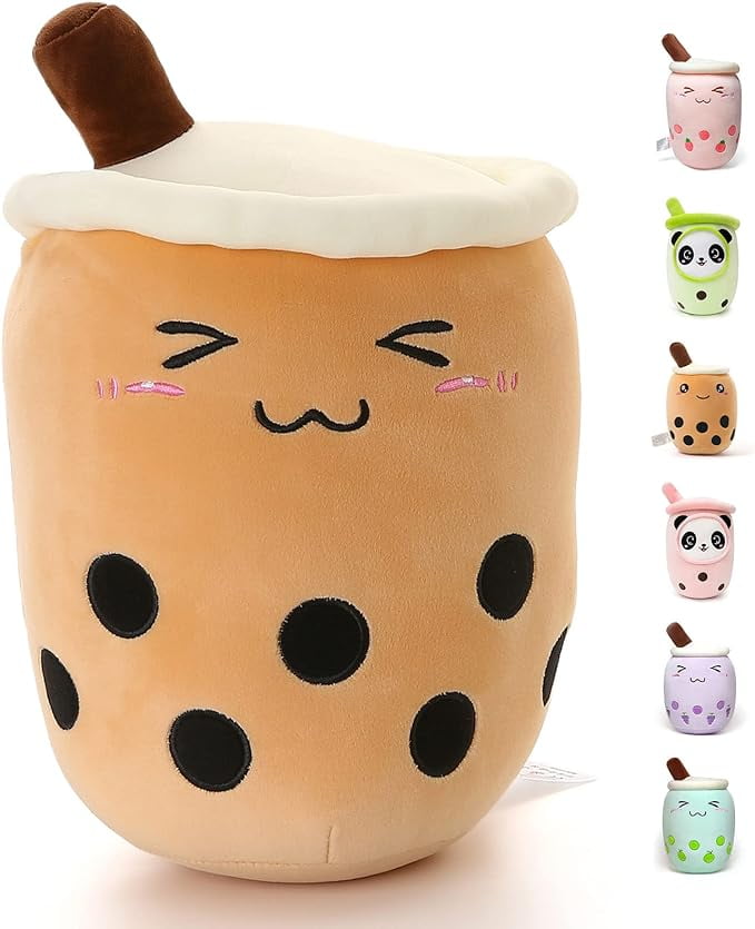Niuniu Daddy Stuffed Boba Plushies 13.7in Squishy Bubble Tea Plush Toy ...