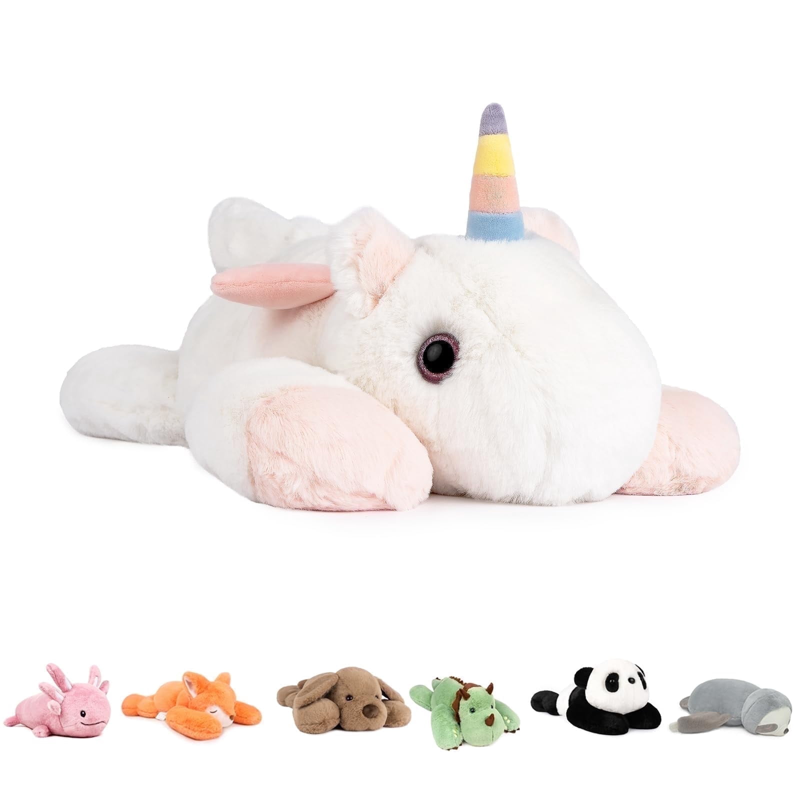Niuniu Daddy Weighted Unicorn Stuffed Animal -20" Large Sensory Soft ...
