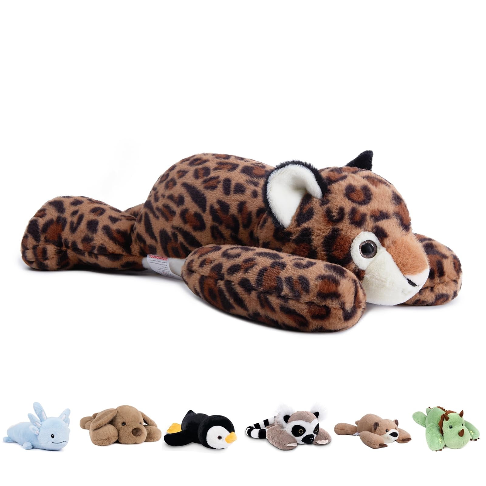 Niuniu Daddy Weighted Leopard Stuffed Animals 20"Large Plush Toy,3.3lb ...