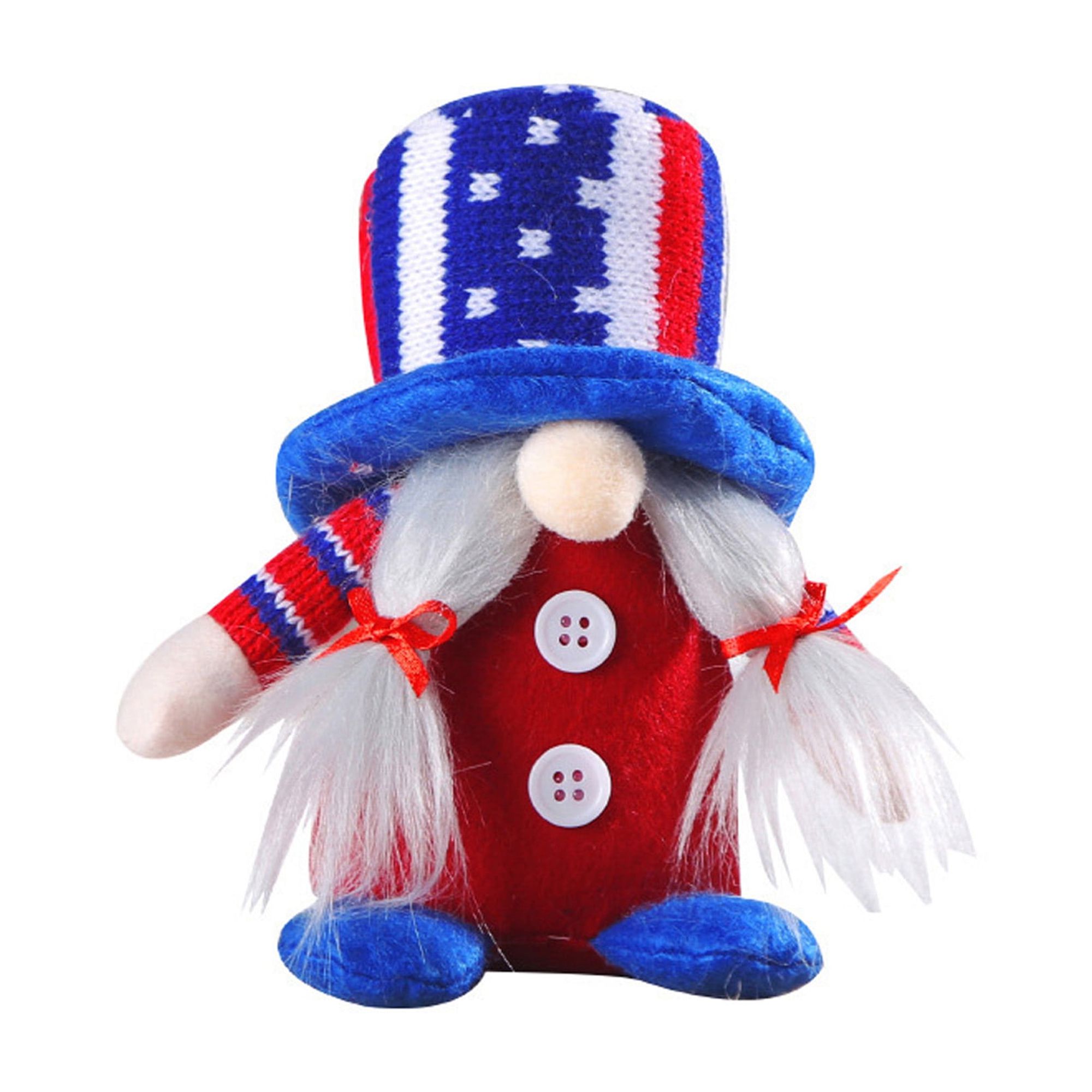 Niusricy 4th of July Plush Toy Faceless Dwarf Stuffed Toys with Knitted ...