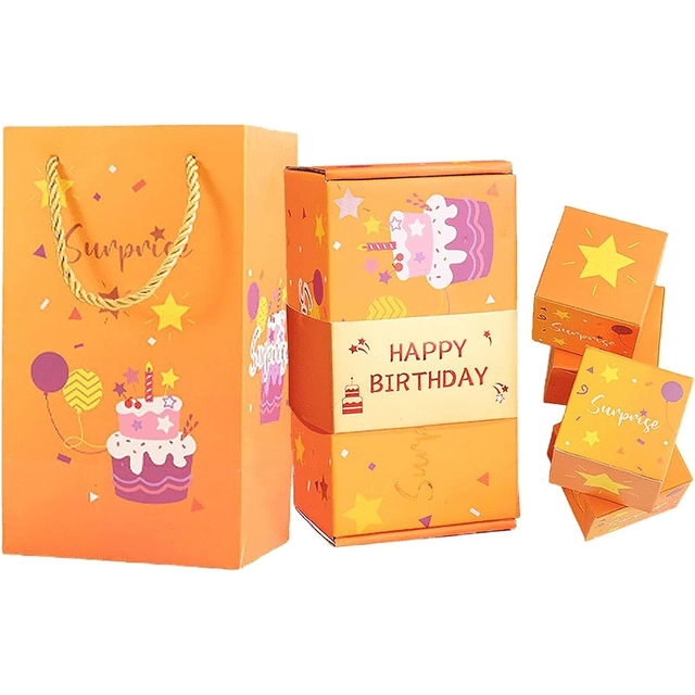 Niusricy Birthday Surprise Box, Folding Bouncing Box Explosion Gift Box ...