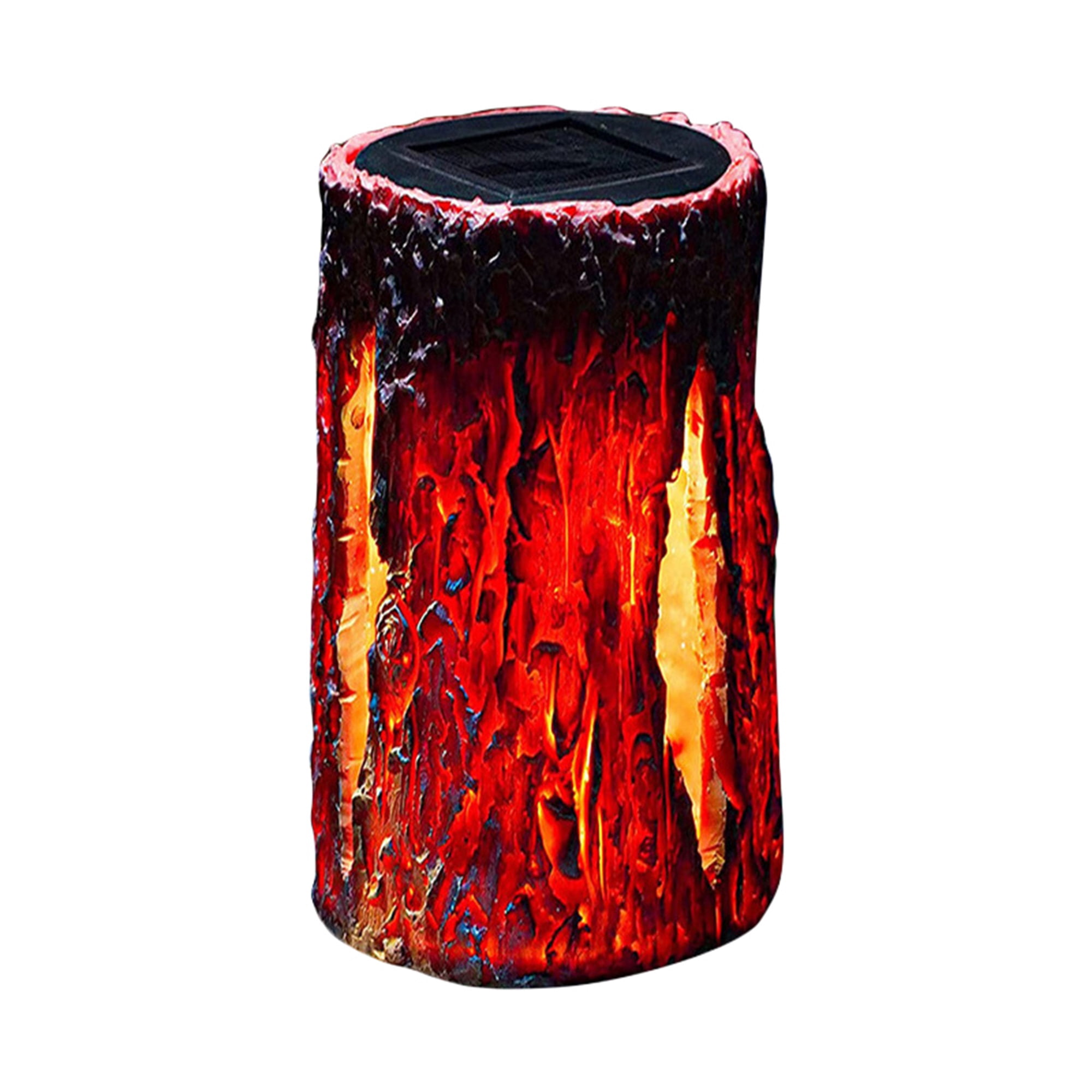 Niusricy Solar Lights,Stump On Fire Torch Lights,Flickering Flame ...