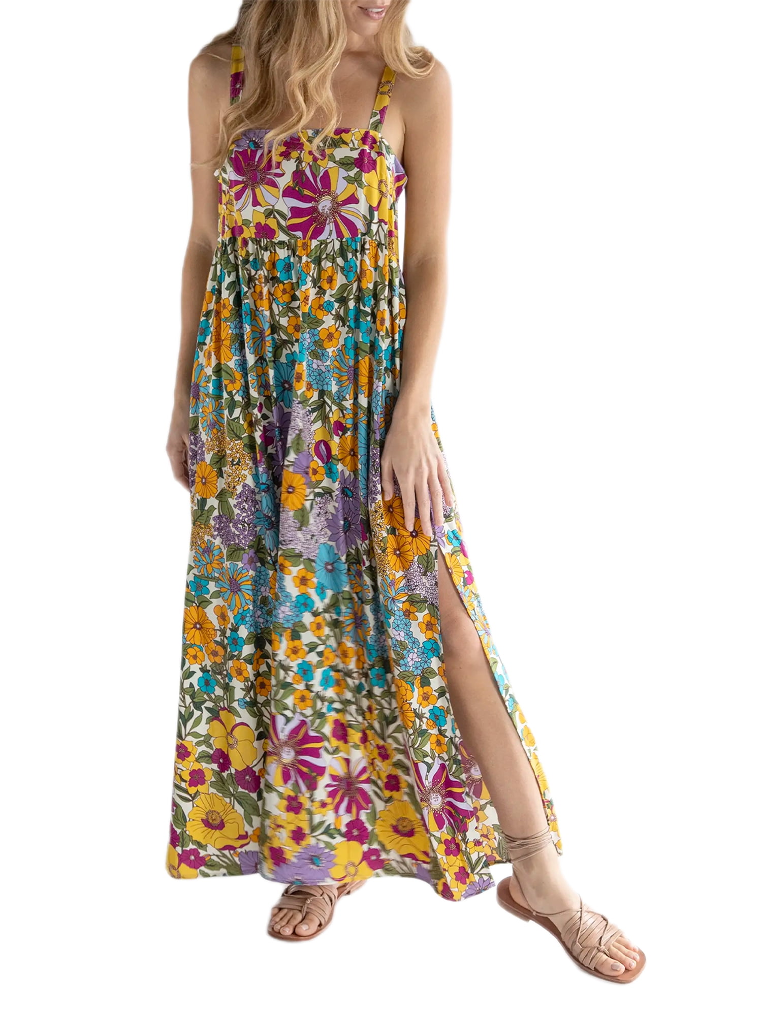 Niusricy Women's Elegant Sexy Long Beach Dress Ladies Sleeveless Cami ...