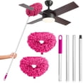 Niuxa Ceiling Fan Cleaner Duster, 2 Pack Reusable Microfiber Duster ...