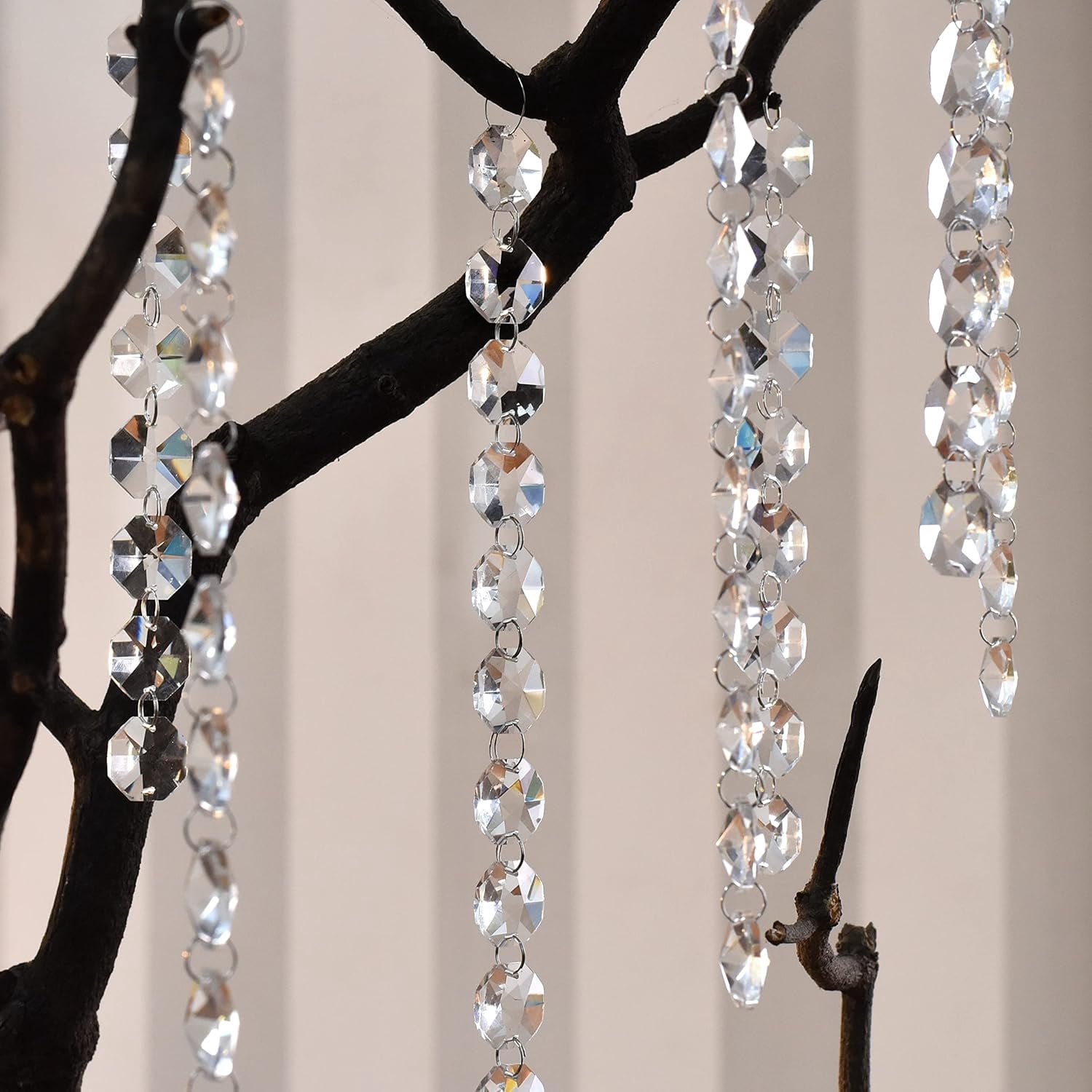 Niuxa Crystal Clear Glass Garland Strand Chandelier Decorative Hanging ...