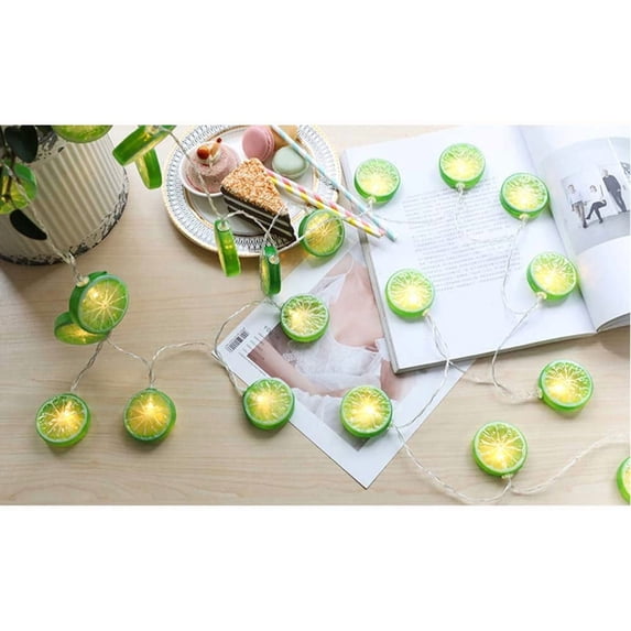 Niuxa Fruit Lemon String Lights Lime Slice String Light 20 LEDs Battery ...