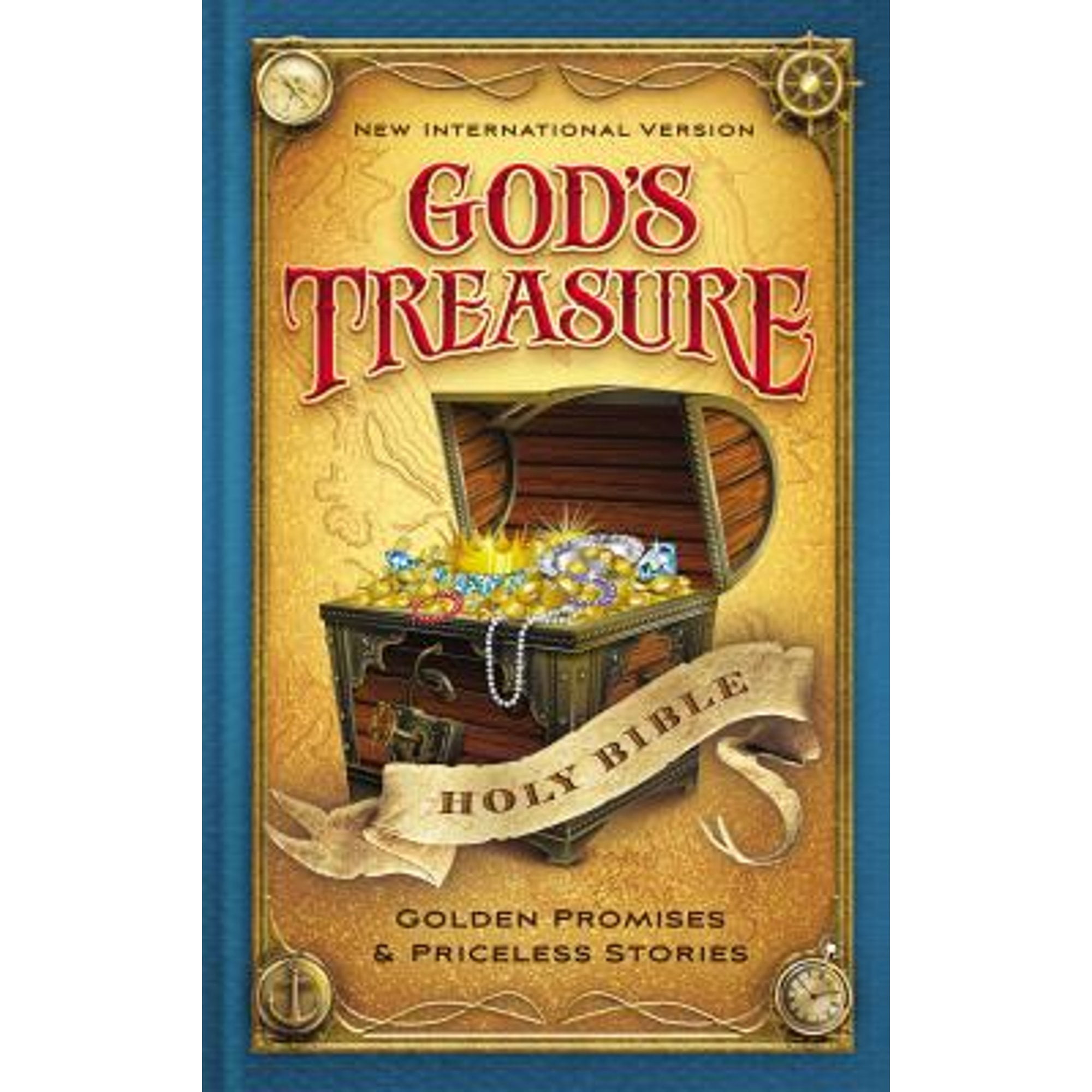 Pre-Owned Niv, God's Treasure Holy Bible, Hardcover: Golden Promises and Priceless Stories ...