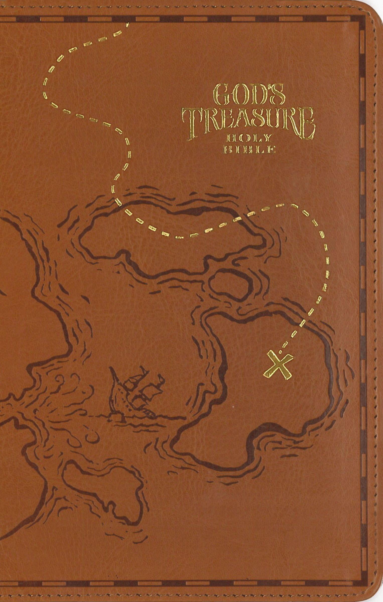 Niv, God's Treasure Holy Bible, Leathersoft, Dark Tan: Golden Promises ...