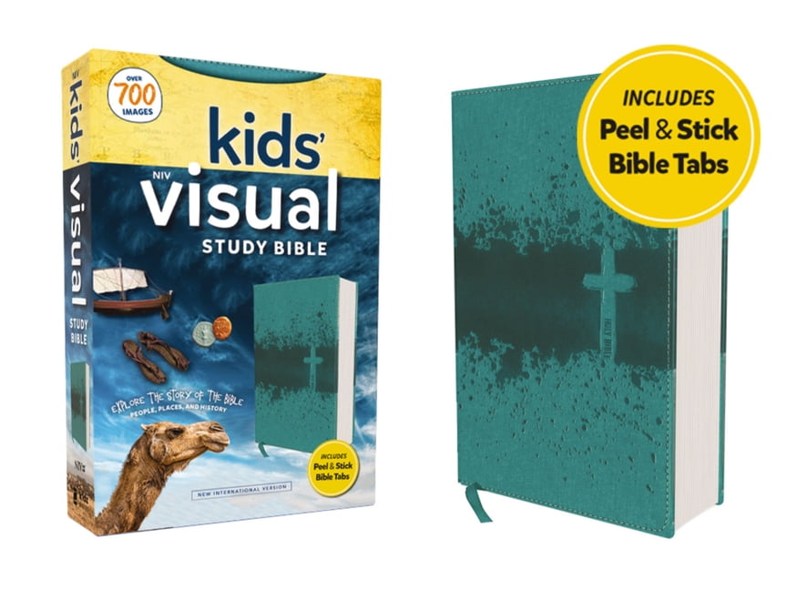 Niv, Kids' Visual Study Bible, Leathersoft, Teal, Full Color Interior ...
