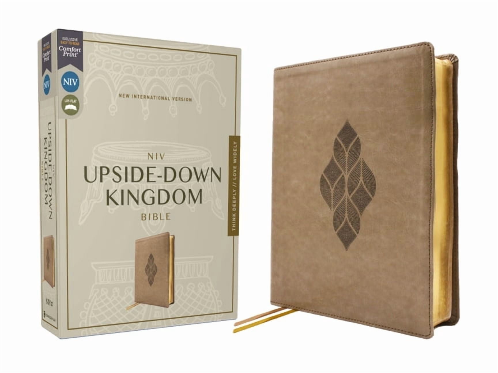 Niv, Upside-Down Kingdom Bible, Leathersoft, Tan, Comfort Print: Think ...