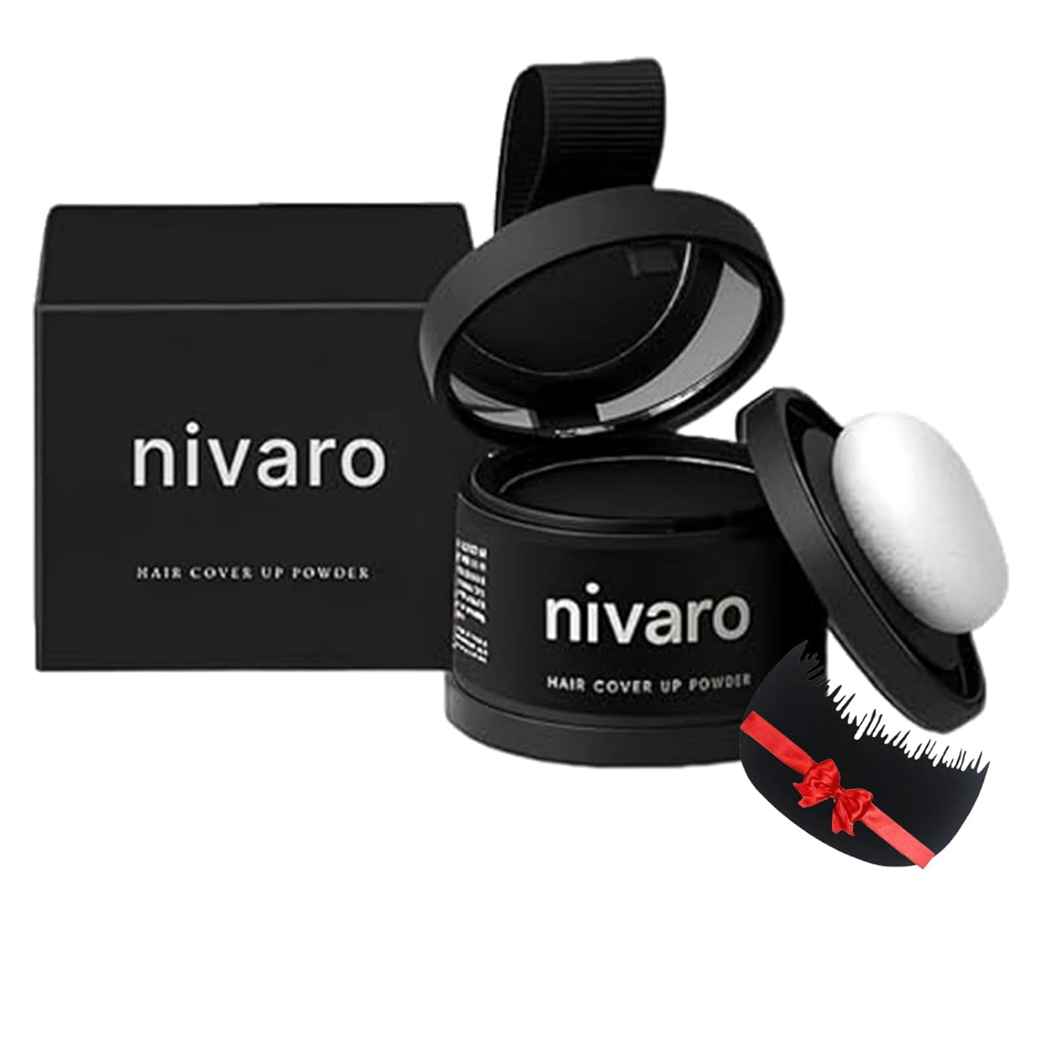 Nivaro Polvo Capilar, Nivaro Hair Cover up Powder, Grey Hair Coverage Touch Up, Root Touch up ...