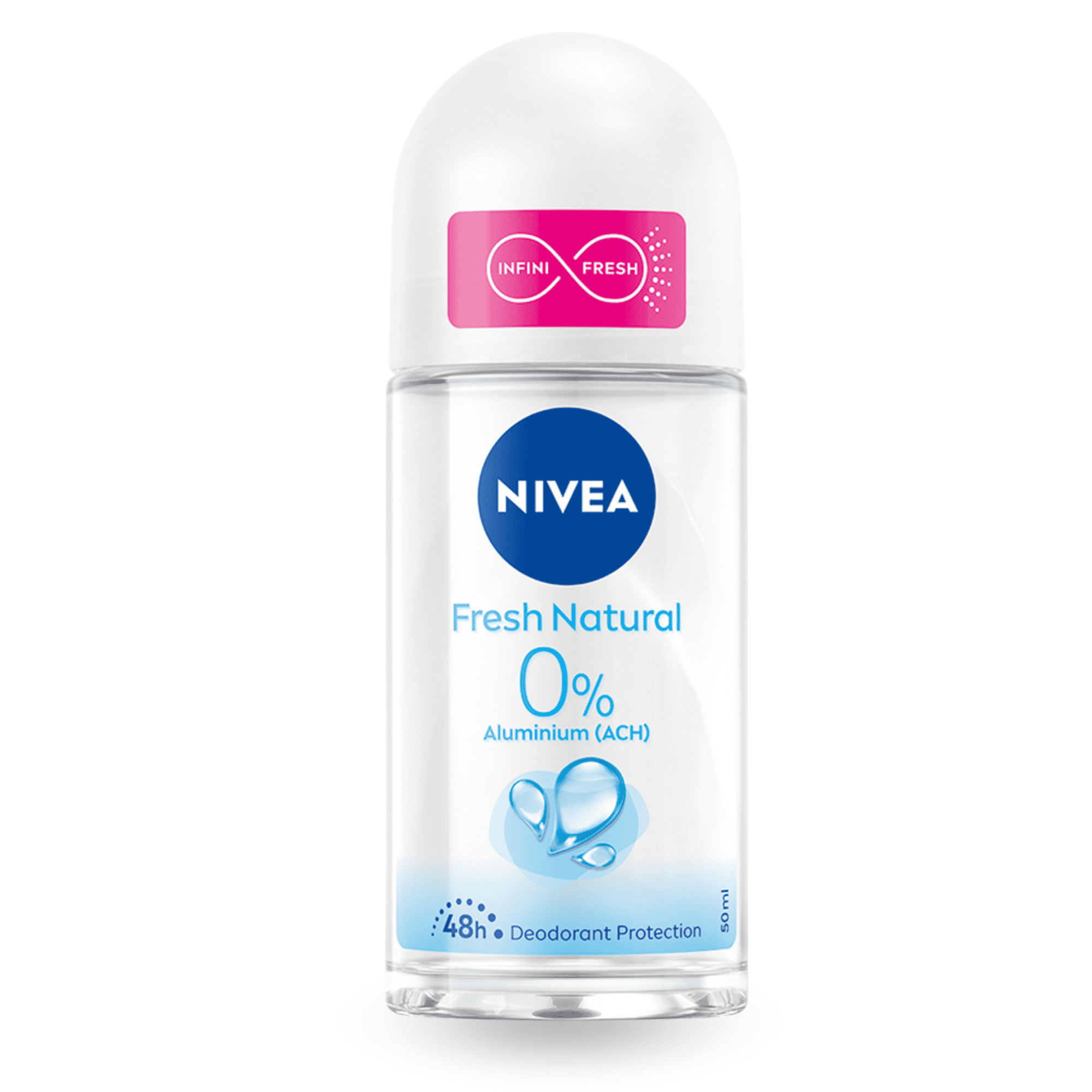 Nivea 48h Fresh Natural Anti-Perspirant, 0% Aluminium - 1.69 fl oz ...