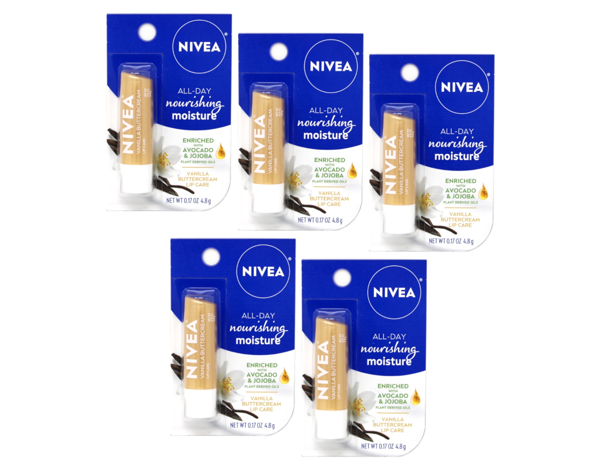 Nivea All-Day Nourishing Moisture Vanilla Buttercream Lip Care, 0.17oz ...