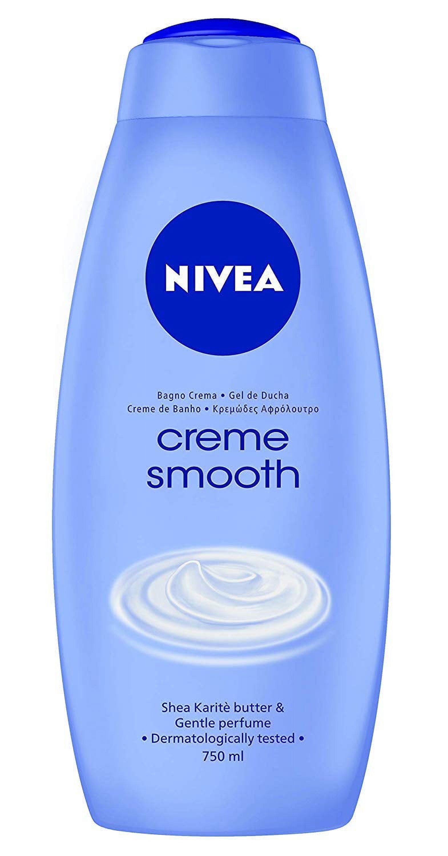 Nivea Bath Cream Body Wash, Creme Smooth Shea Butter Scent - 25.36 ...