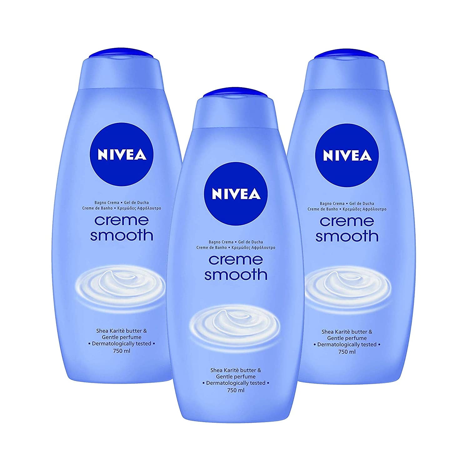 Nivea Creme Smooth Shea Butter Scent Bath Cream Body Wash for Shower ...