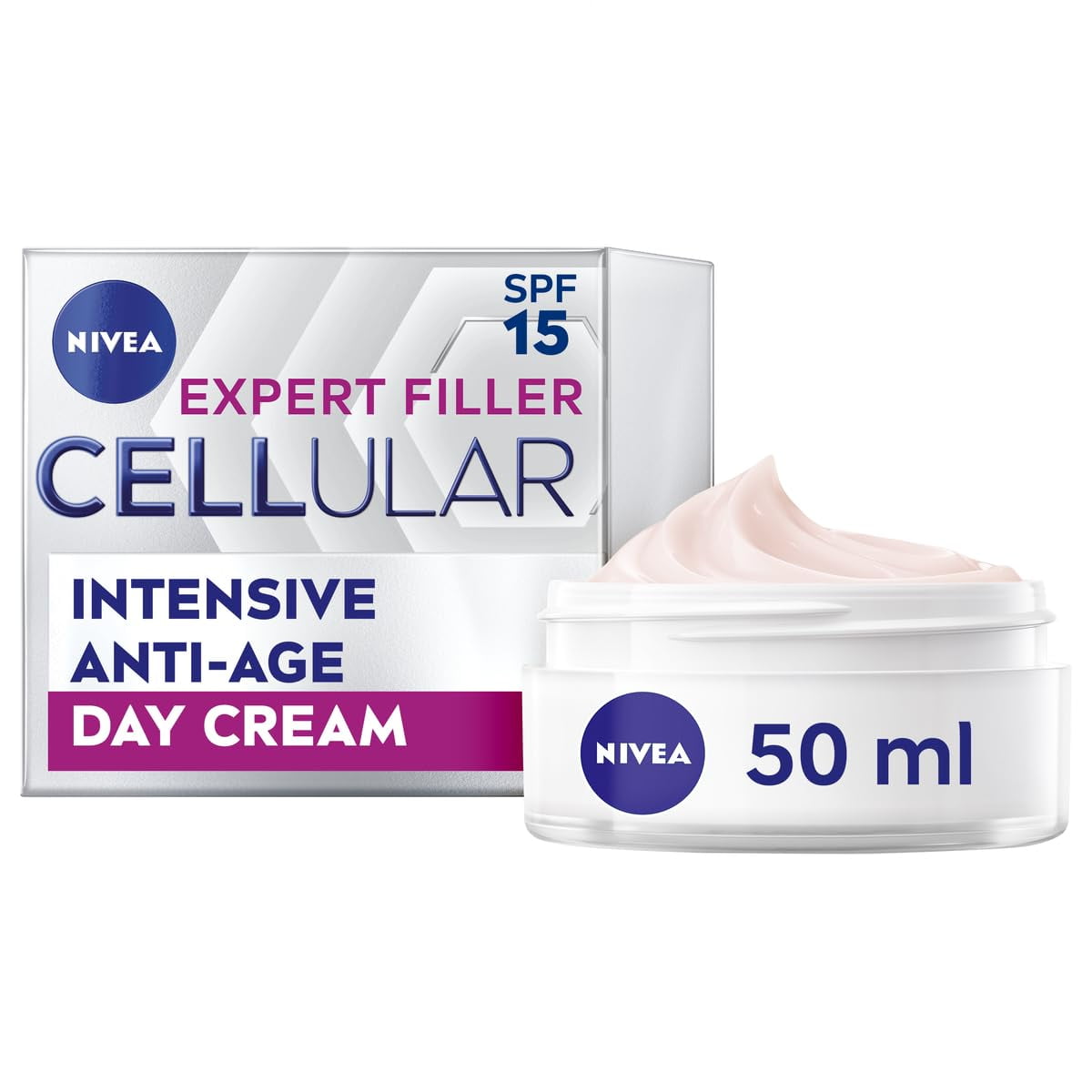 NIVEA Cellular Anti-Age Skin Rejuvenation Day Cream, SPF 15, 50 ml, For ...