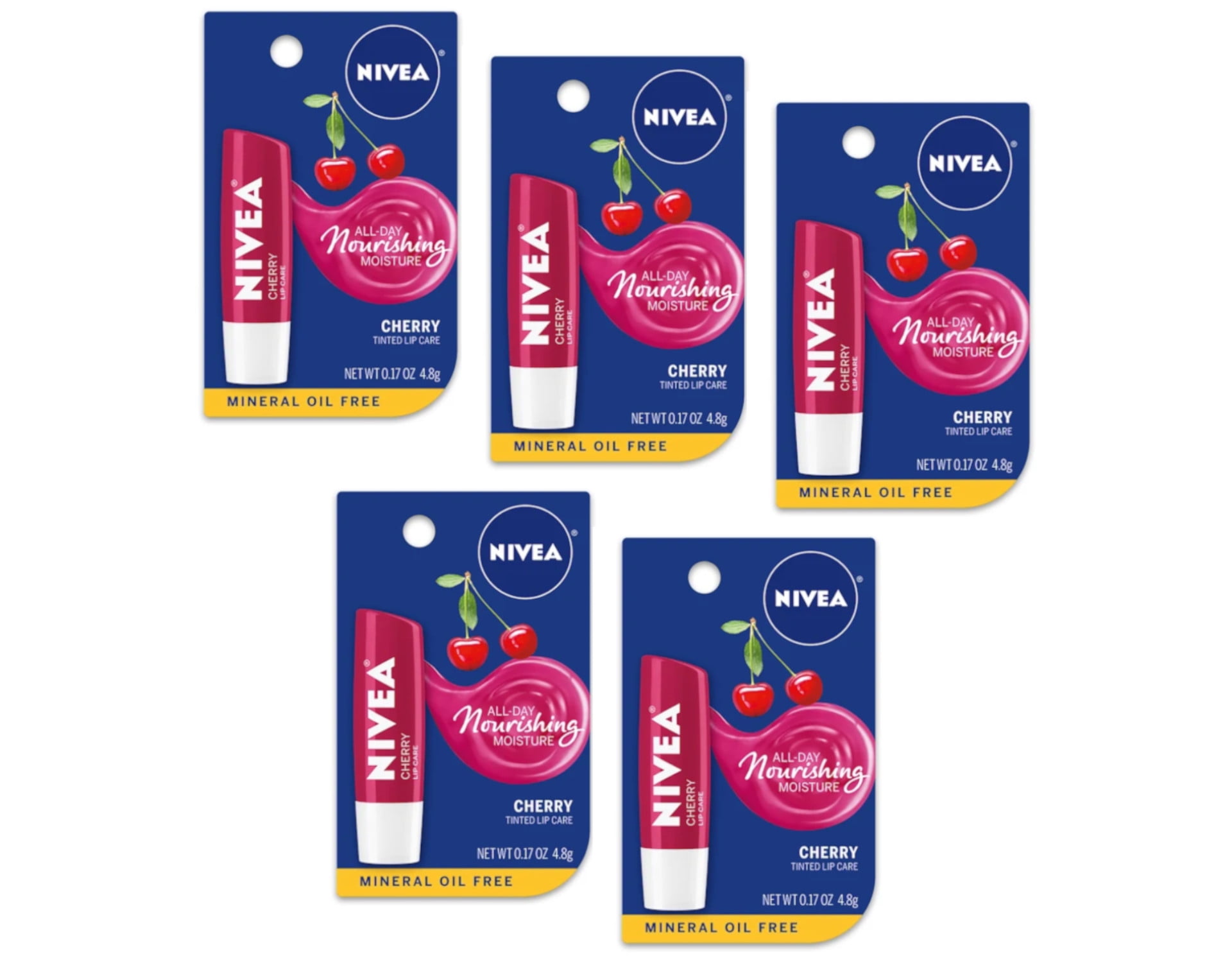 Nivea Cherry Tinted Lip Care All-Day Nourishing Moisture Balm, 0.17oz ...