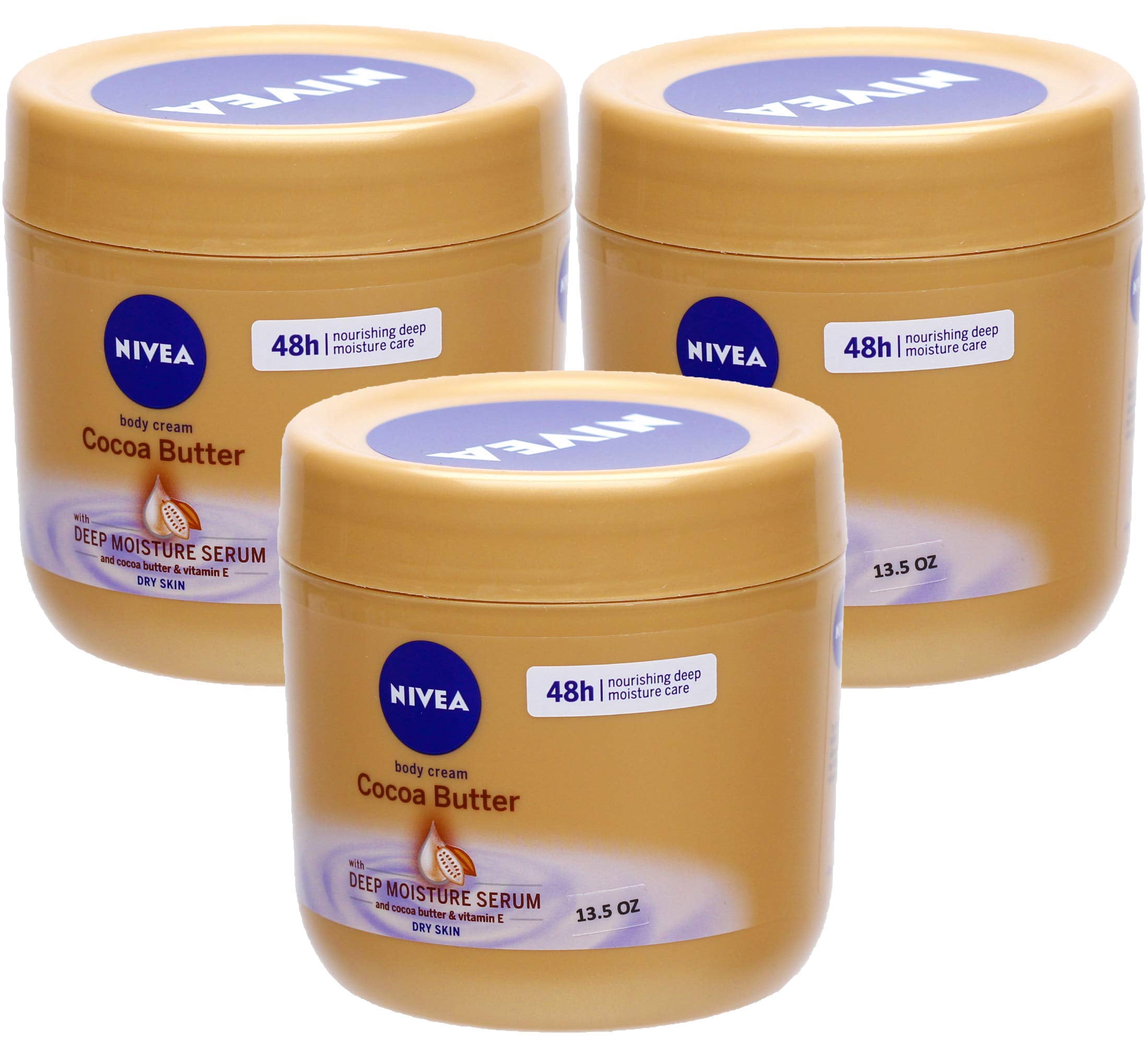 Nivea Cocoa Butter Body Cream For Dry Skin - 13.5 Fl Oz / 400 Ml X 3 ...