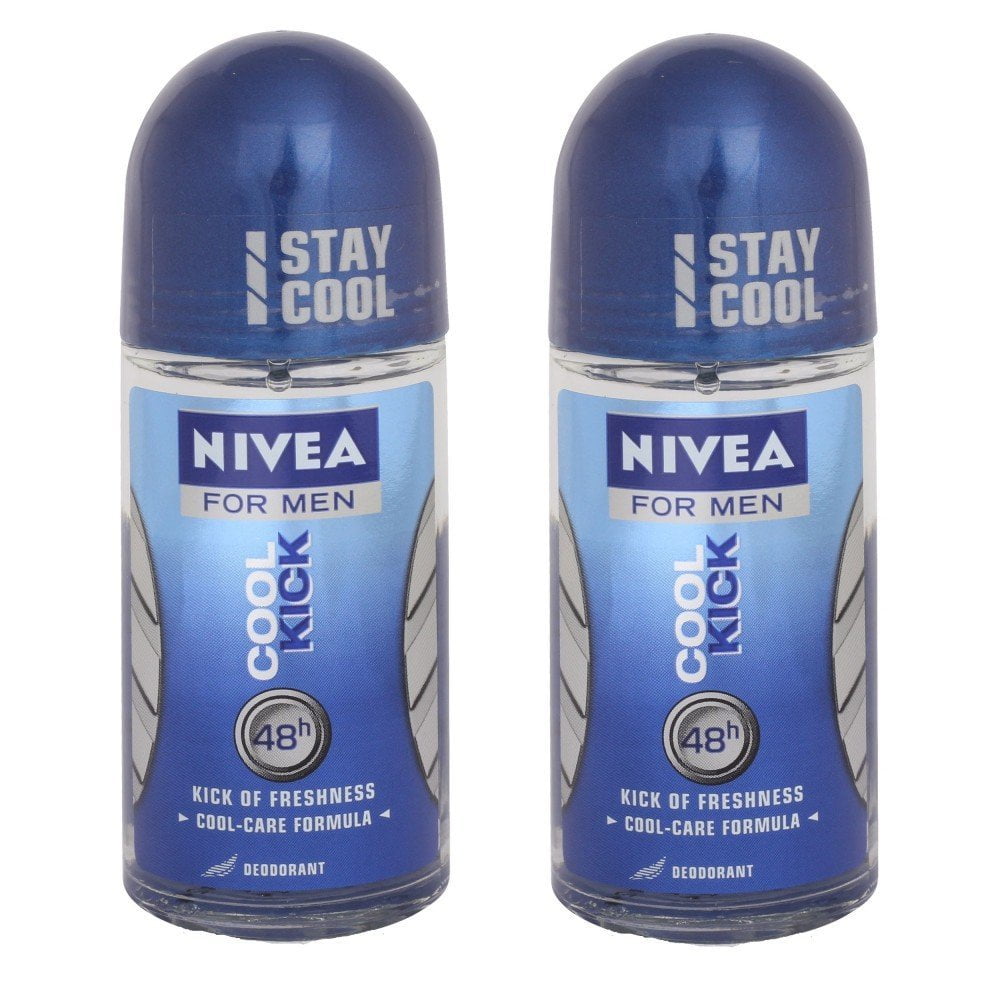 Nivea Cool Kick Roll On For Men, 50Ml Pack Of 2 - Walmart.com