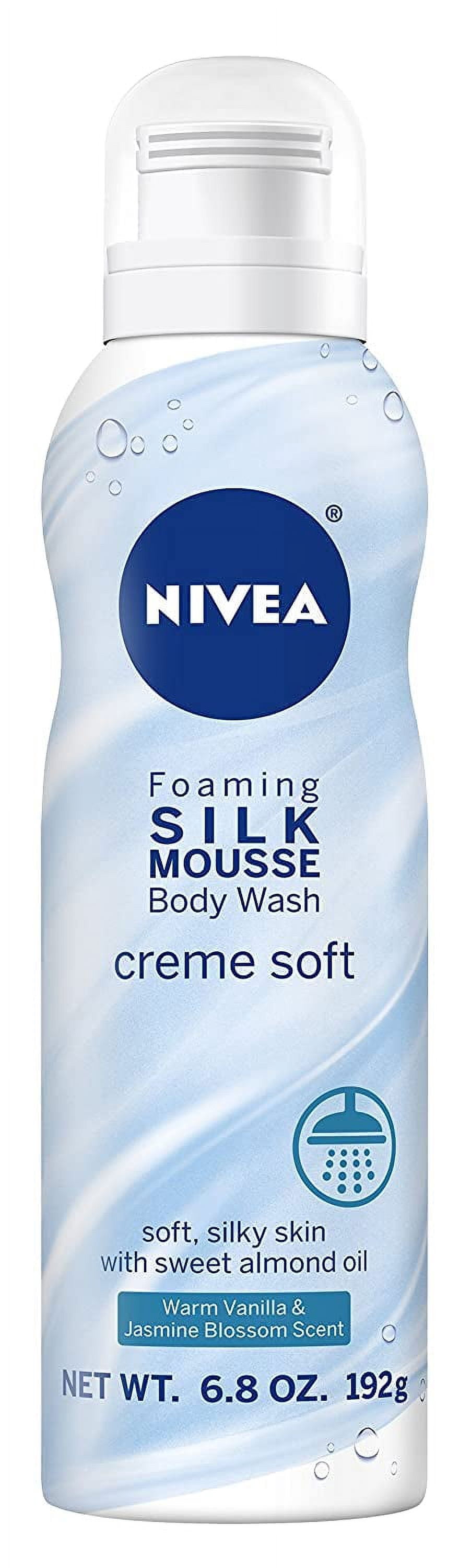 Nivea Creme Soft Foaming Silk Mousse Body Wash, Vanilla And Jasmine ...