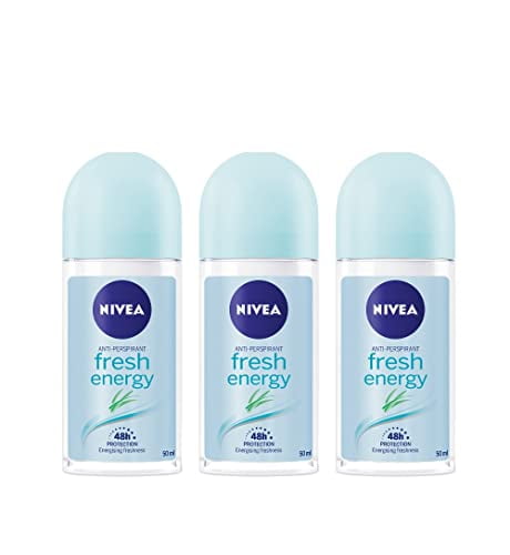 Nivea Deo Roll on 50ml. (Pack of 3) (Energy Fresh) - Walmart.com