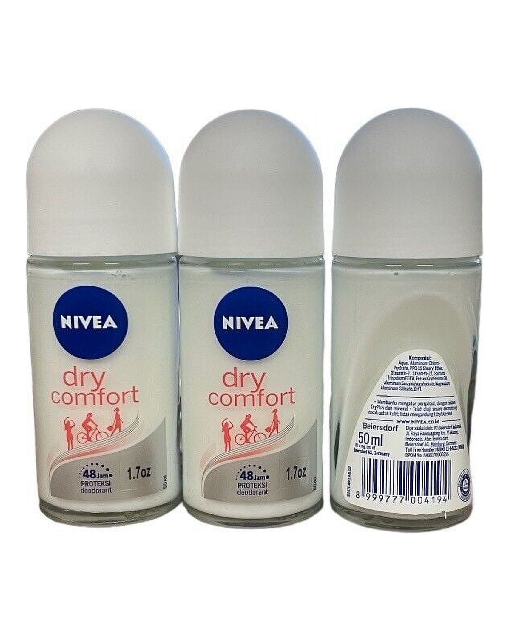Nivea Dry Comfort Roll On Deodorant, 50ml - Walmart.com