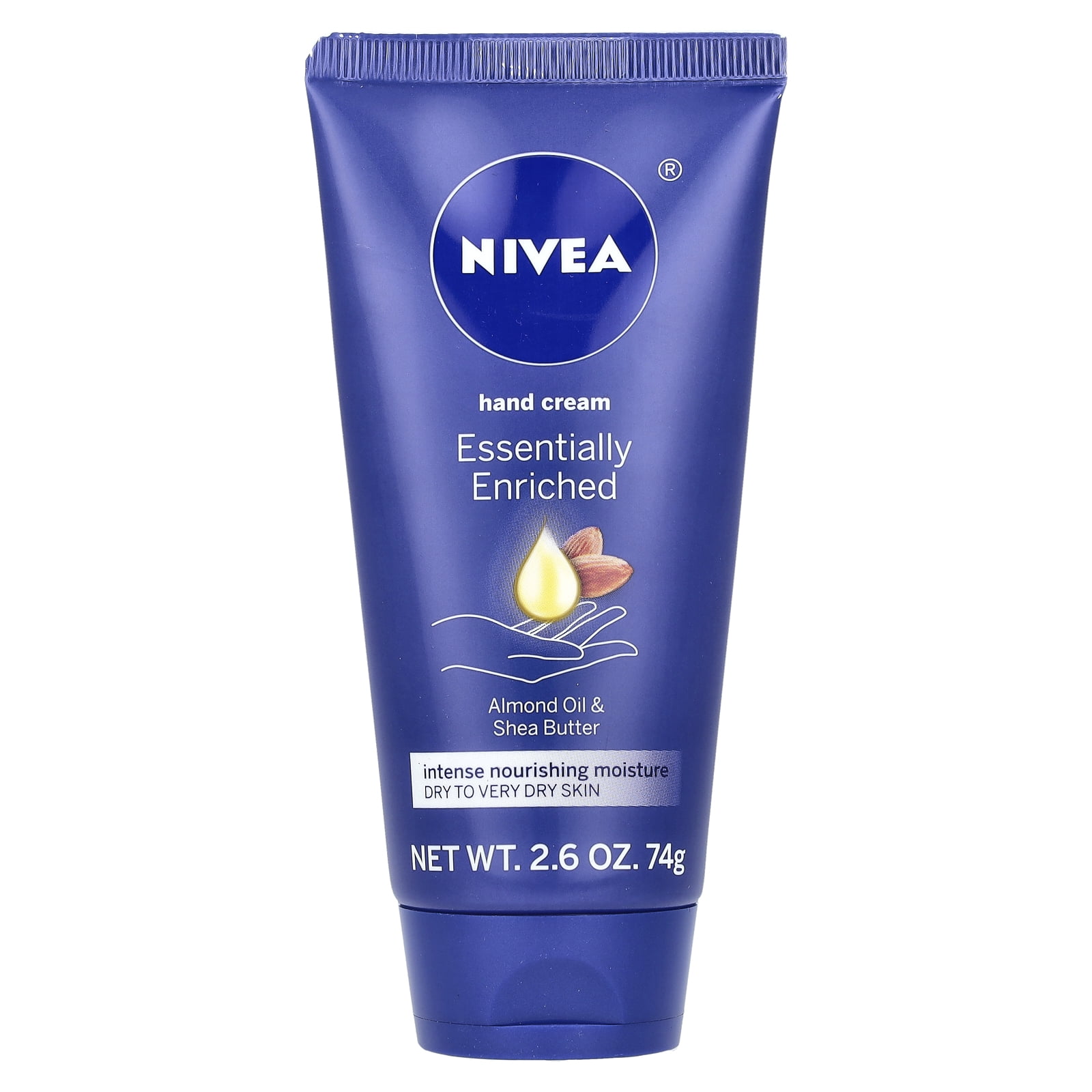 NIVEA Essentially Enriched Hand Cream, Almond Oil and Shea Butter, 2.6 ...