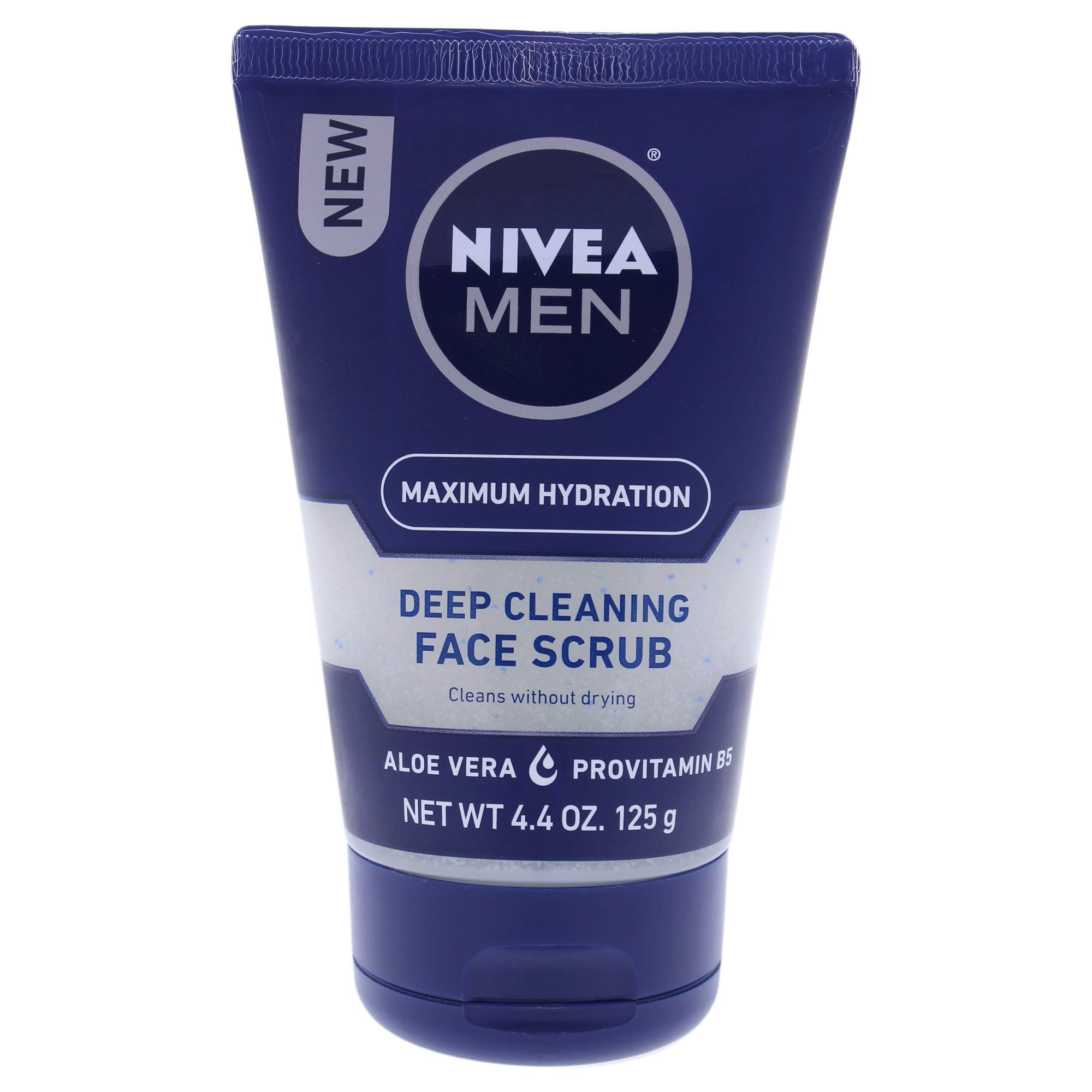 NIVEA MEN Face Scrub, Aloe Vera, 4.4 Oz, Deep Cleaning, Exfoliating ...