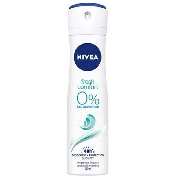 Nivea Fresh Comfort Spray Deodorant 0 % Aluminum Salts -150 Ml ...