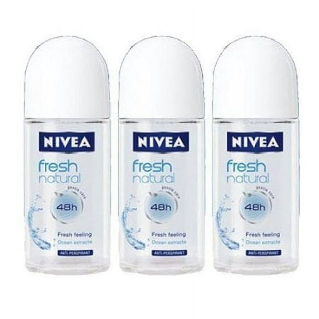 Nivea Fresh Natural 48 .. Hours Deodorant Roll on .. 50 Ml. 3 Pack .. l - Walmart.com