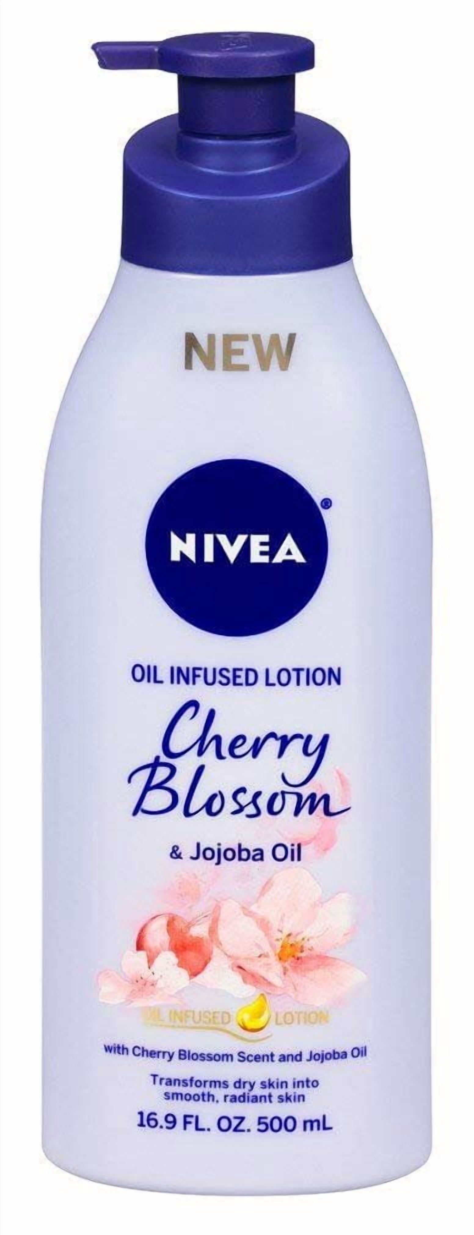Nivea Lotion Oil-Infused Cherry/Jojoba Oil, 16.9 Ounce Pump 500ml (2 ...