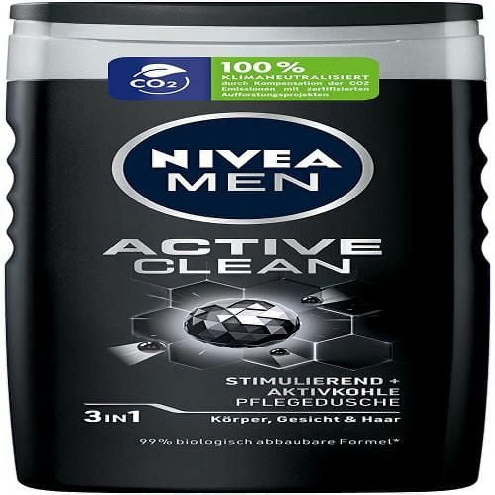 Nivea Men Active Clean Shower Gel (250 Ml), Effective Shower Gel With ...