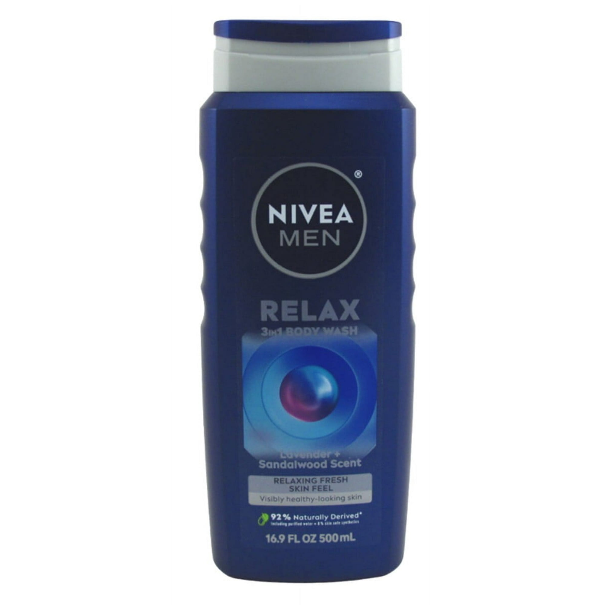 Nivea Men Body Wash 3 In 1 Lavender and Sandalwood, 16.9 Oz, 2 Pack ...