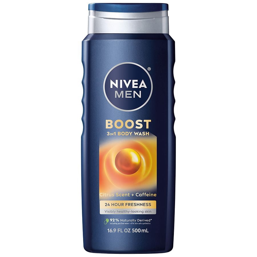 Nivea Men Boost 3-in-1 Body Wash Citrus 16.9 fl oz Pack of 2 - Walmart.com