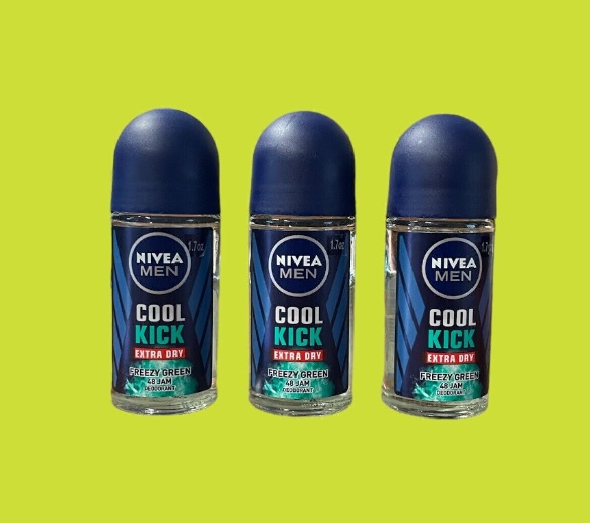 Nivea Men Cool Kick Original Roll-on Deodorant Extra Dry, 50 ML-3 Pack ...