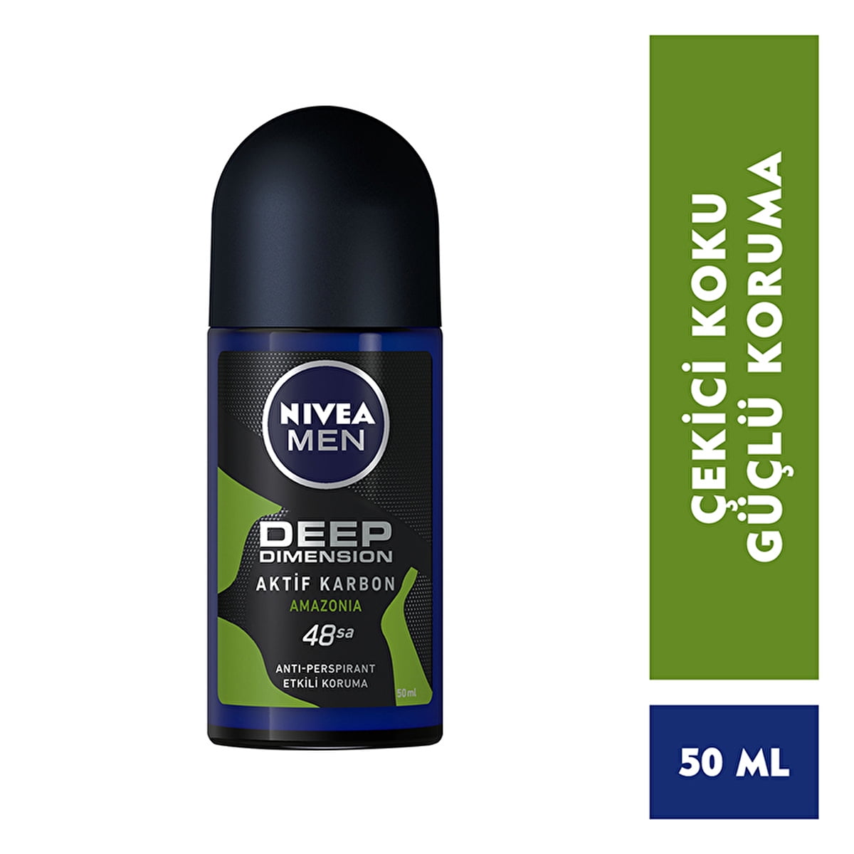 Nivea Men Deep Dimension Amazonia Men's Deodorant Roll-On 50 ml ...