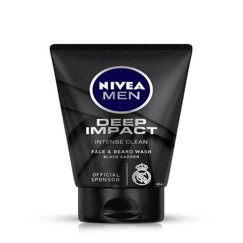 Nivea Men Deep Impact Intense Clean Face And Beard Wash - Black Carbon ...