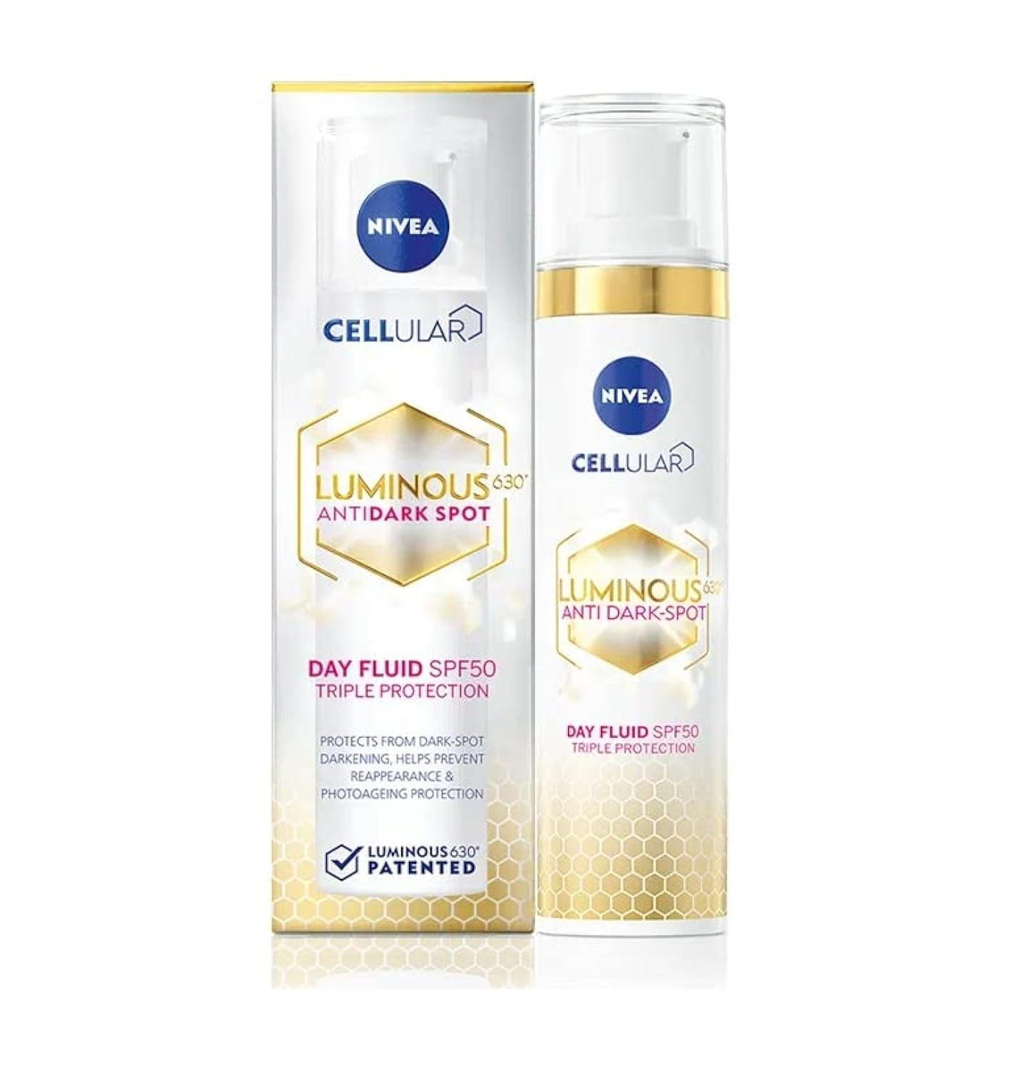 NIVEA Luminous630 Anti Dark-Spot Day Cream, Hyaluronic Skin ...