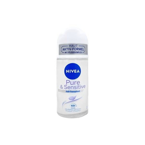 Nivea Pure & Sensitive Invisible 48h Antiperspirant Roll-on Deodorant ...